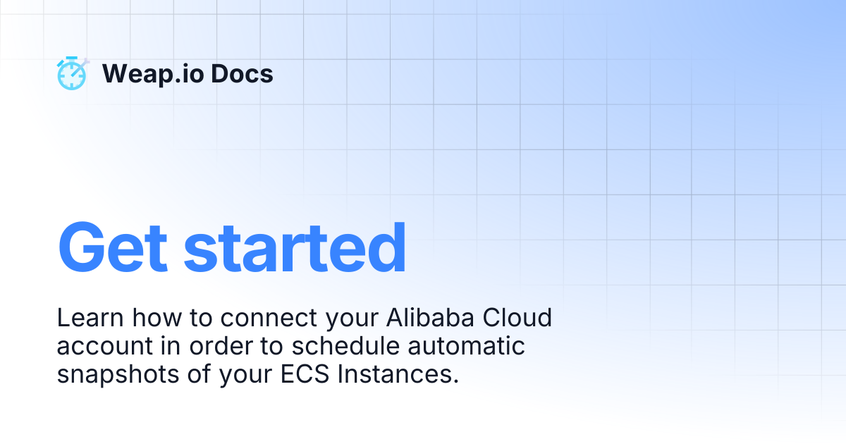 Get started | Weap.io Docs